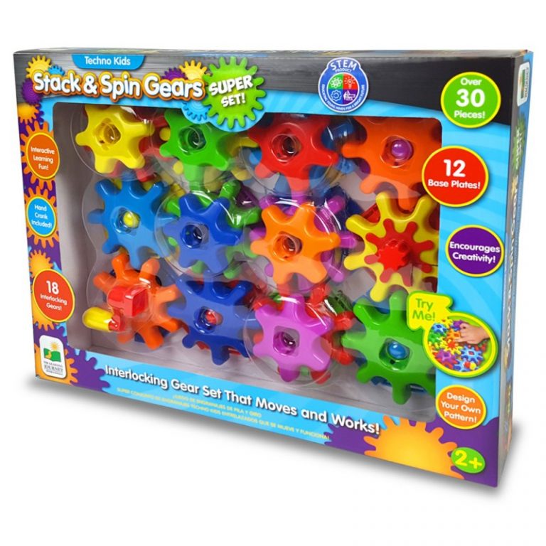 Techno Kids Stack & Spin Gears Super Set - Ygrowup Toys
