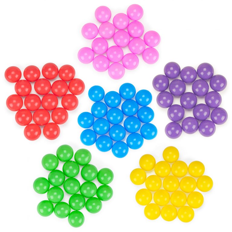 100 Jumbo 3" Multi-Colored Soft Ball Pit Balls w/Mesh Case - Ygrowup Toys