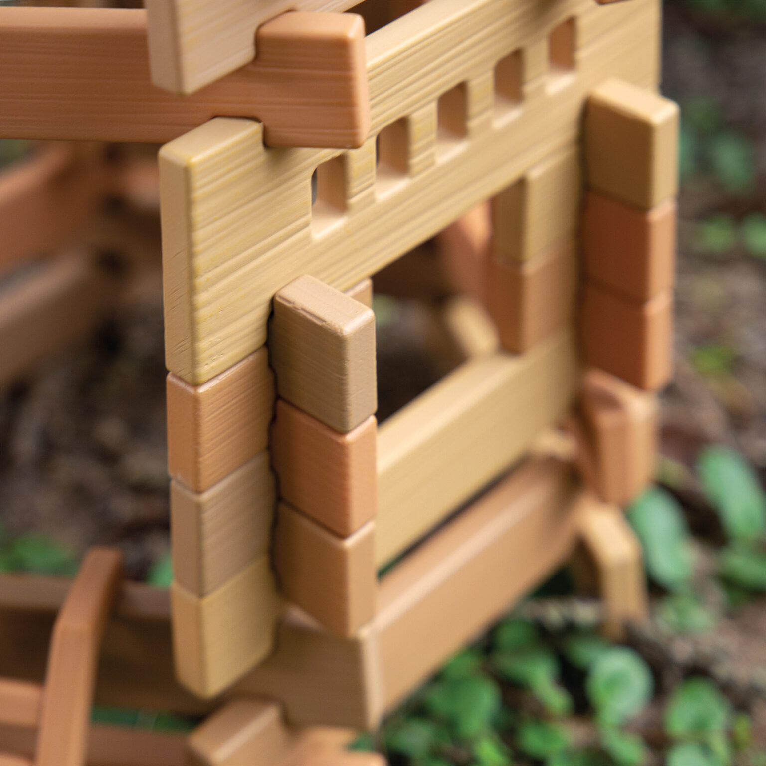 Guidecraft Tabletop Notch Blocks – Eastern 132 pc. set - Ygrowup Toys